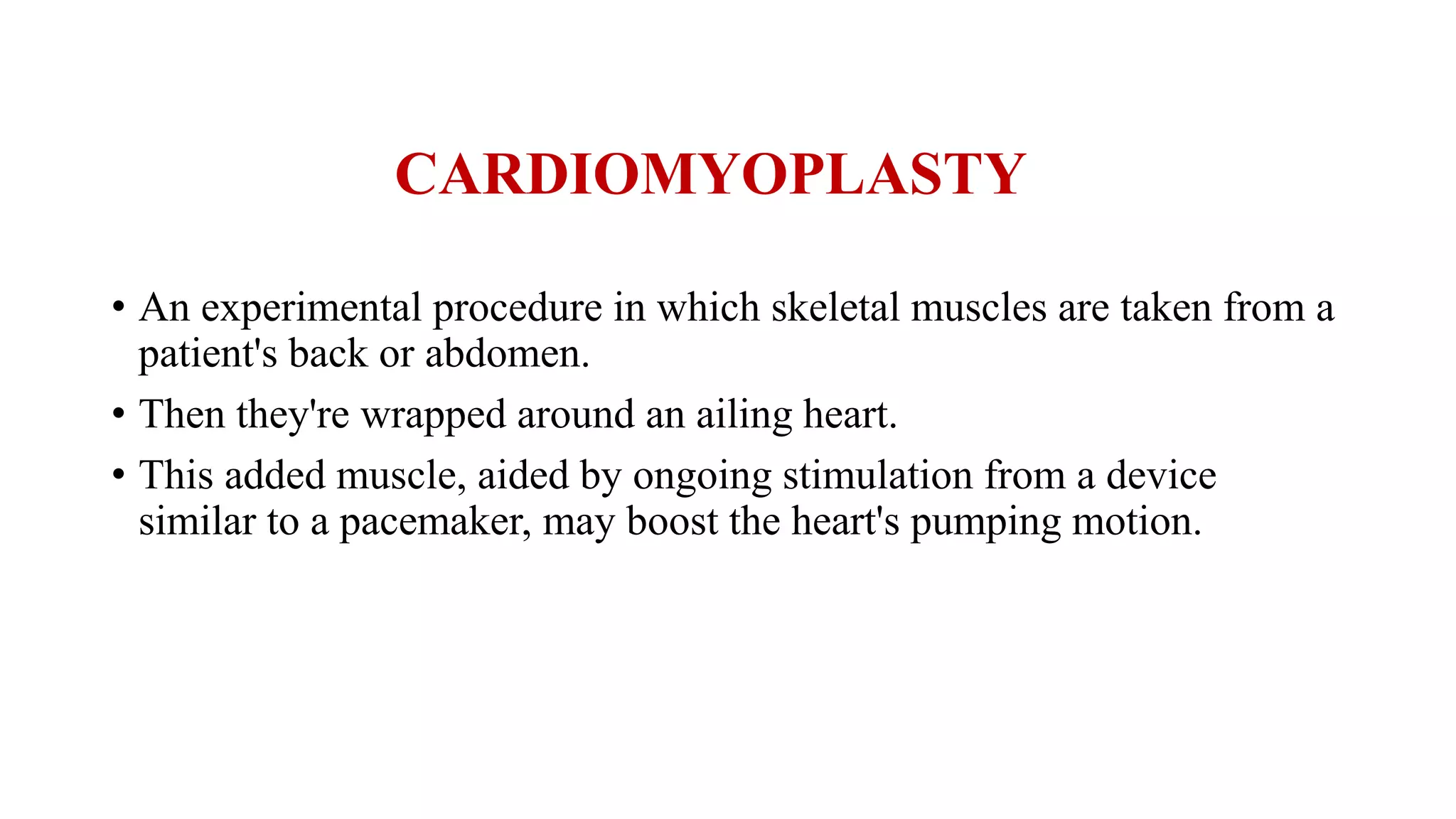 Surgeries involved in cardiology department | PPTX