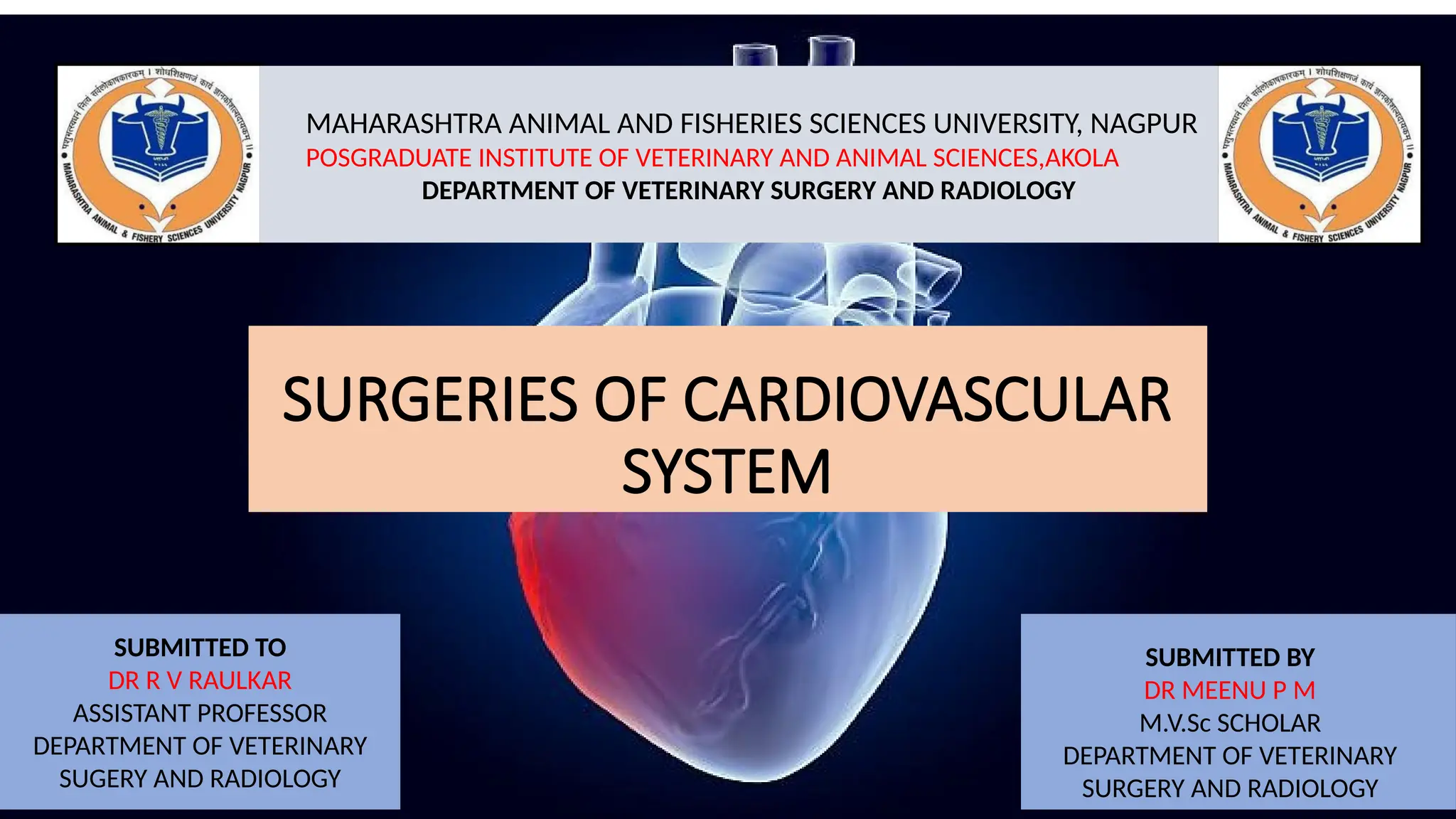 Surgeries of cardiovascular system in dogs.pptx