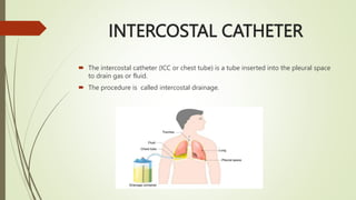 Surgeries of pleura and intercostal catheter | PPTX