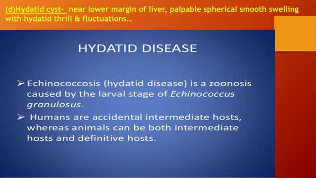DIFFERENTIAL DIAGNOSIS OF SWELLINGS IN THE RIGHT HYPOCHONDRIUM AND ITS ...