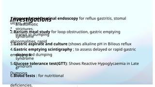 Post gastrectomy syndrome ppt general surgery | PPTX