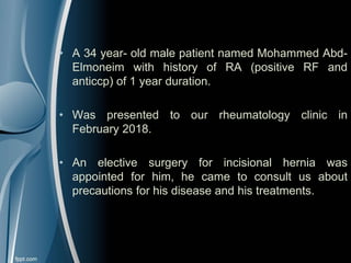 Surgery in RA patient | PPT