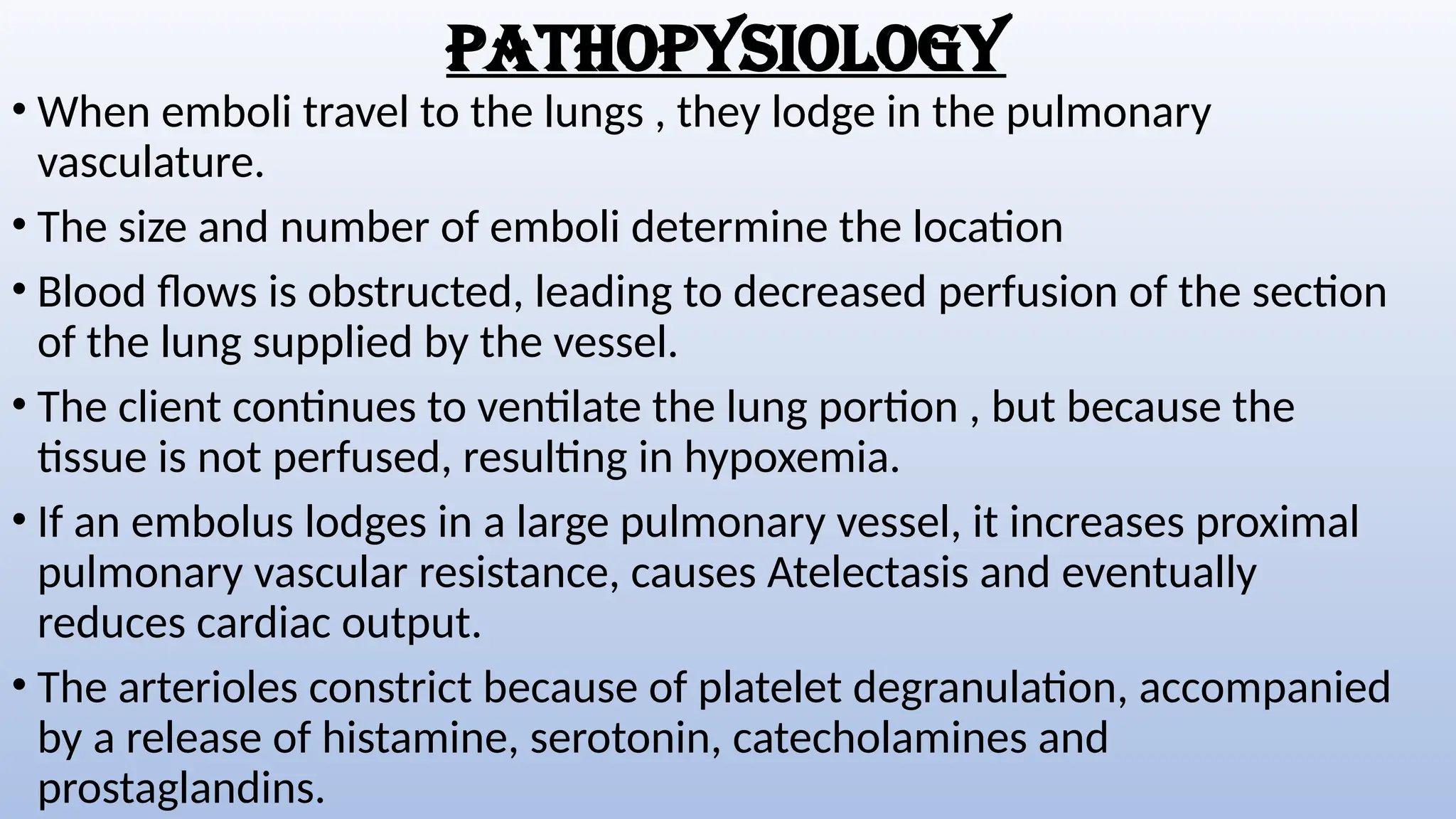 SURGICAL NURSING II A.pptx on Pulmonary Embolism | PPTX