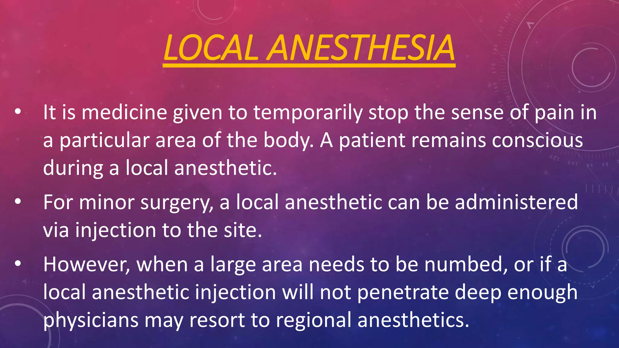 Anesthesia & its types | PPTX