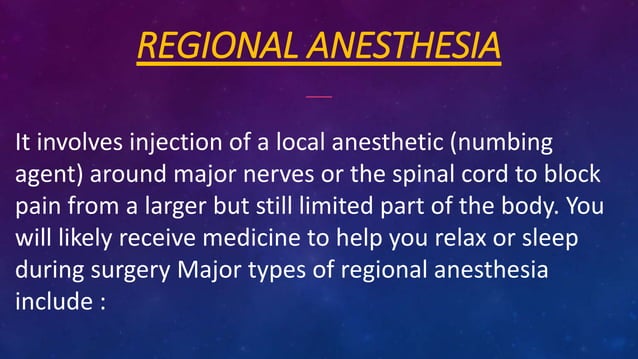 Anesthesia & its types | PPTX
