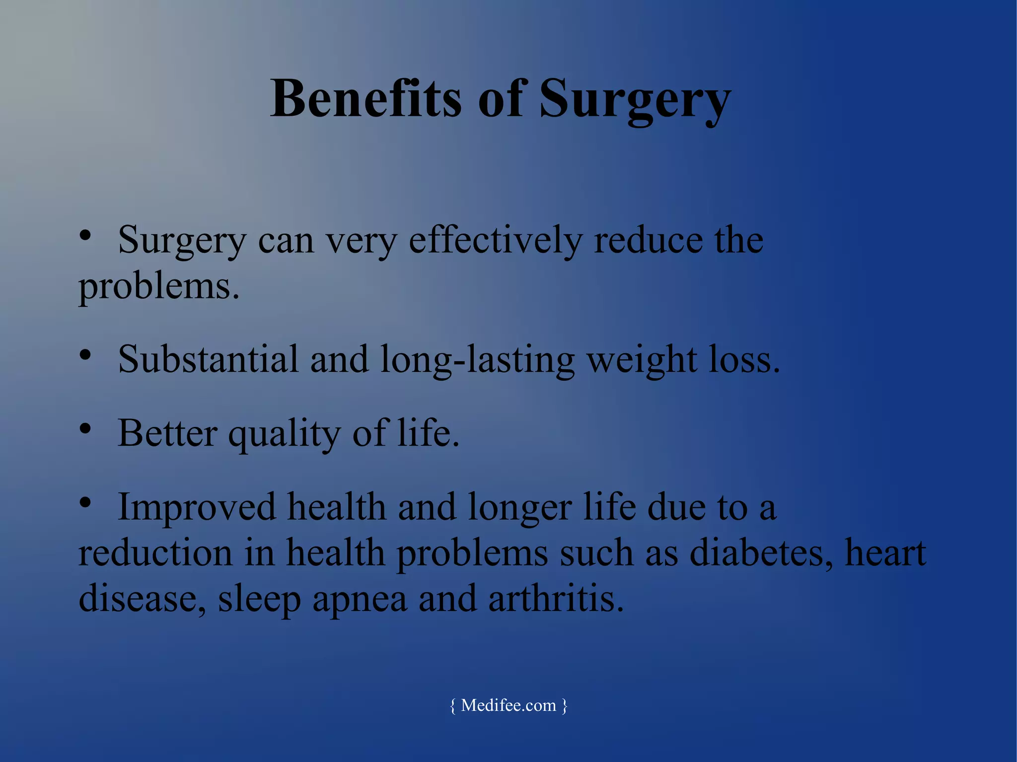 Surgery benefits and different types | PPT