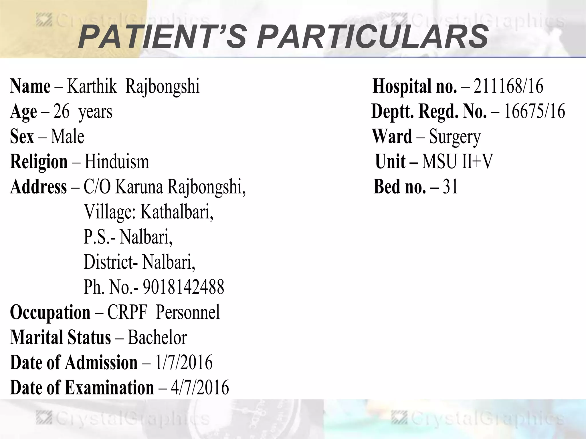 Surgery Case Presentation On Anterior Abdominal Wall Hernia Pptx 4862