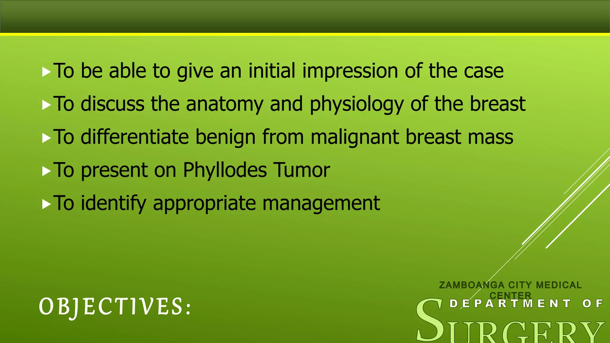 Surgery case presentation phyllodes tumor | PPTX