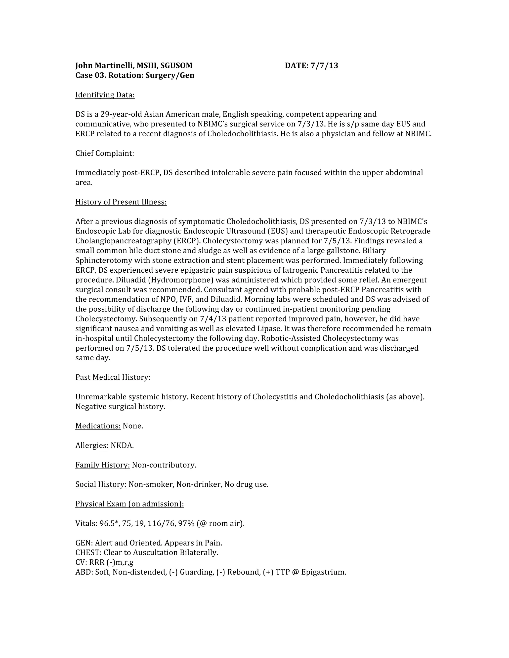 Case Report: ERCP | PDF