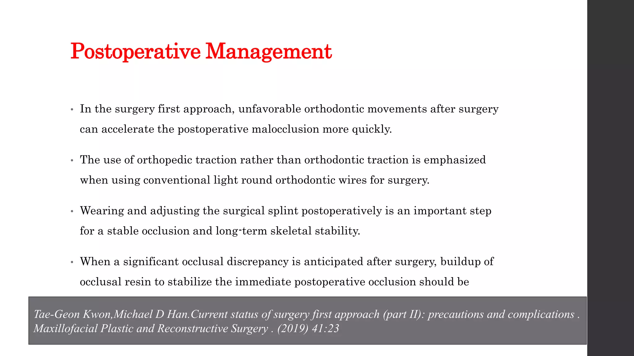 Surgery first orthognathic approach | PPTX