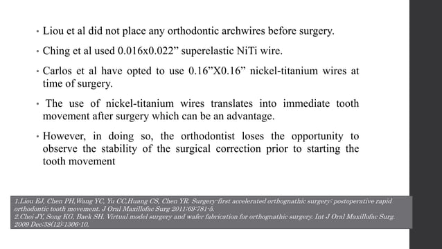 Surgery first orthognathic approach | PPT