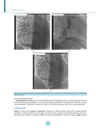Surgery for aneurysmal right coronary fistula and constrictive ...