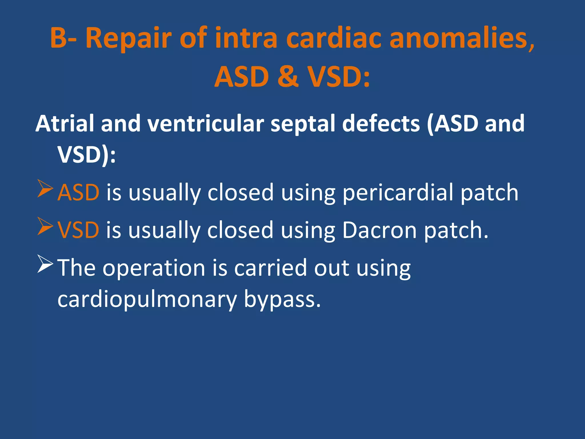 Surgery for Congenital Heart Diseases | PPT