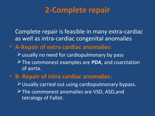 Surgery for Congenital Heart Diseases | PPT