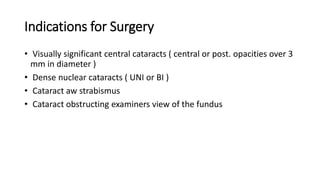 Surgery for pediatric cataracts | PPTX