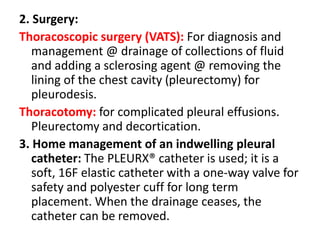 Surgical options for different Pleural Diseases | PPT