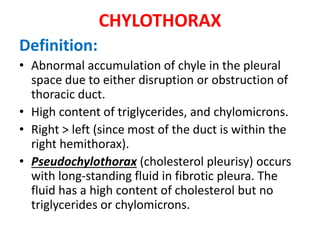 Surgical options for different Pleural Diseases | PPT