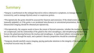 SURGERY FOR THE ENLARGED THYROID AND ITS MANAGEMENT | PPTX