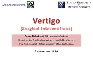 Surgery for vertigo | PDF