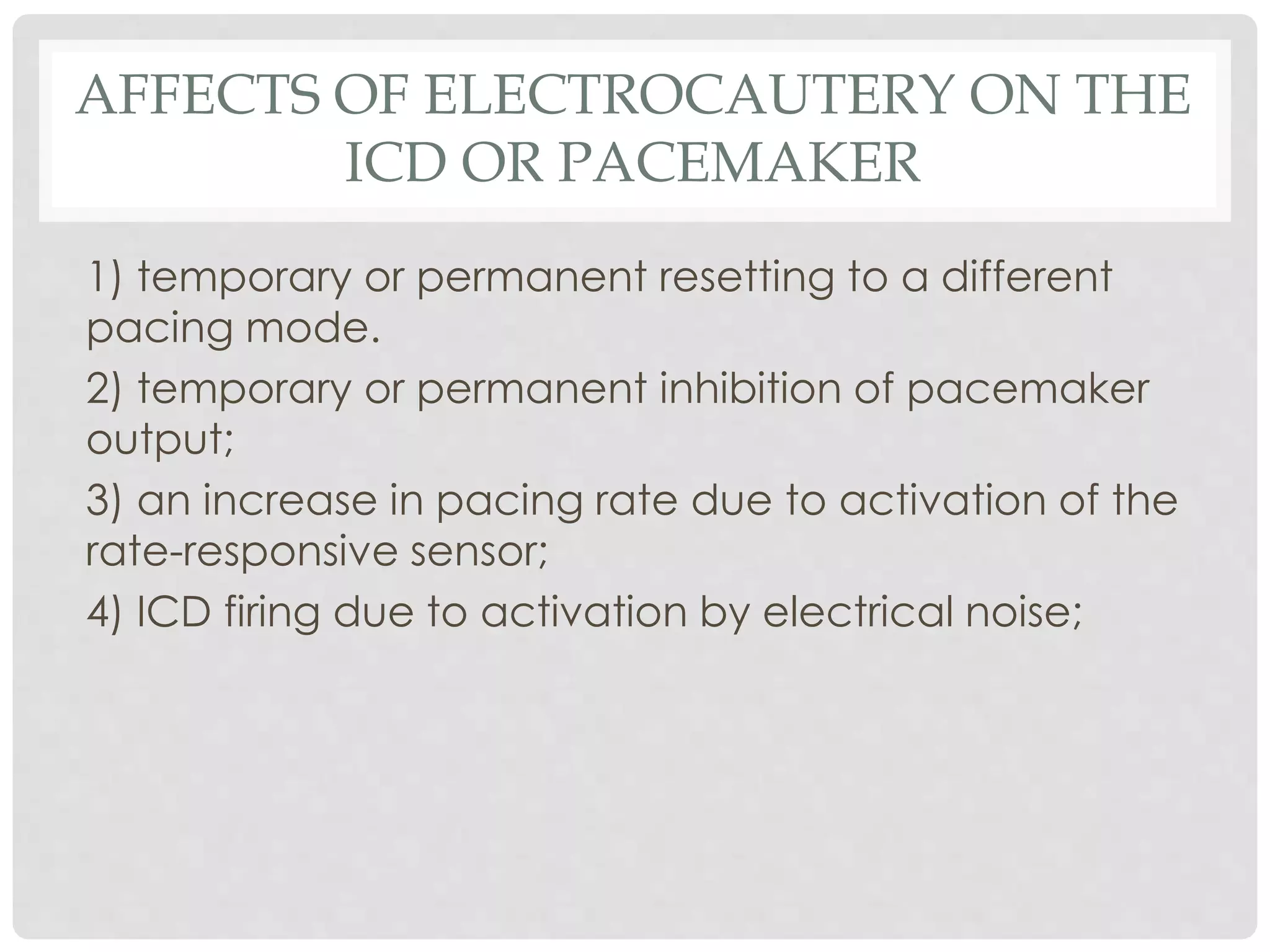Surgery in patients with icd and pacemakers | PPTX