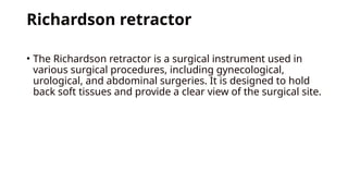 surgery instruments.pptx Retractor hand held | PPTX