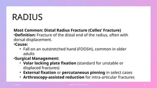 Fractures of Upper Extremity.pptx / Humerus fracture, colle's fracture ...