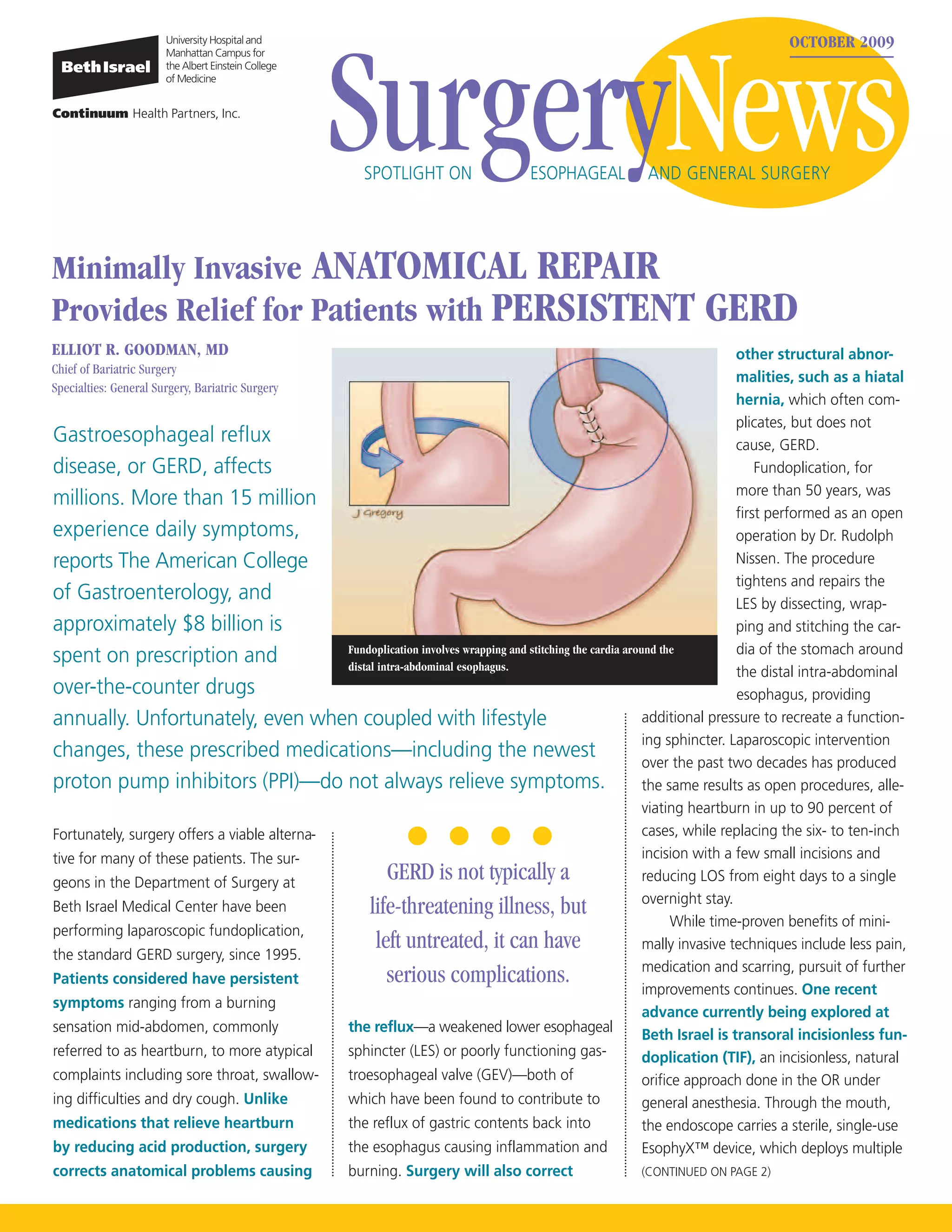 Surgery for GERD | PDF | Digestive Disorders | Diseases and Conditions