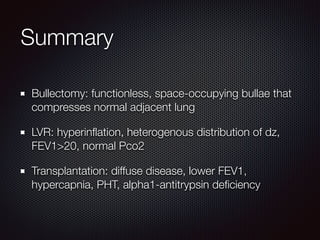 Surgery of emphysema | PDF | Lung and Respiratory Health | Diseases and ...