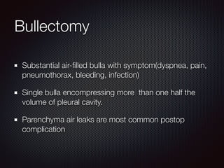 Surgery of emphysema | PDF