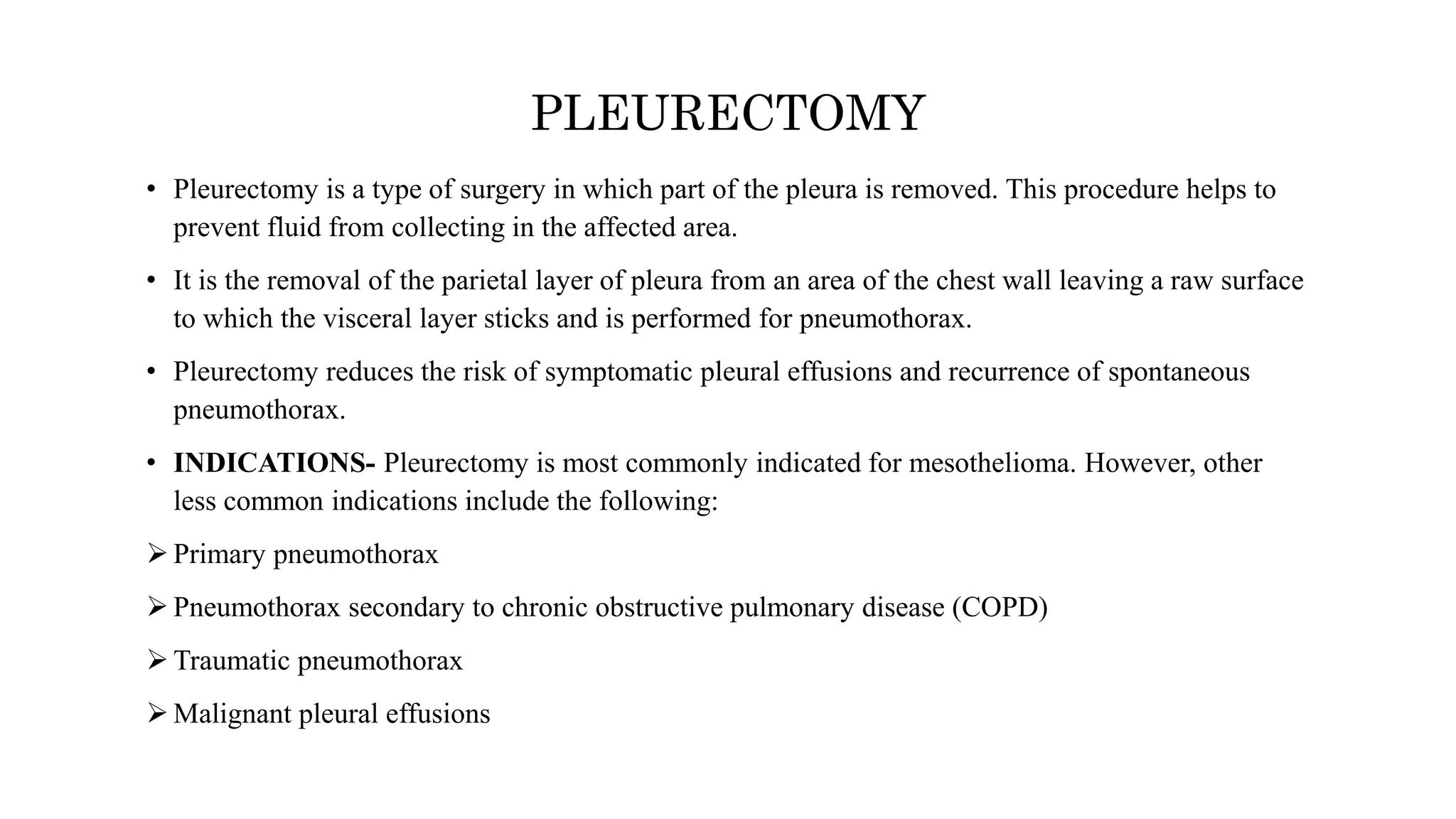 Surgery of pleura | PPTX