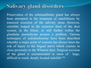 Surgery of Salivary Gland Disorders | PPTX
