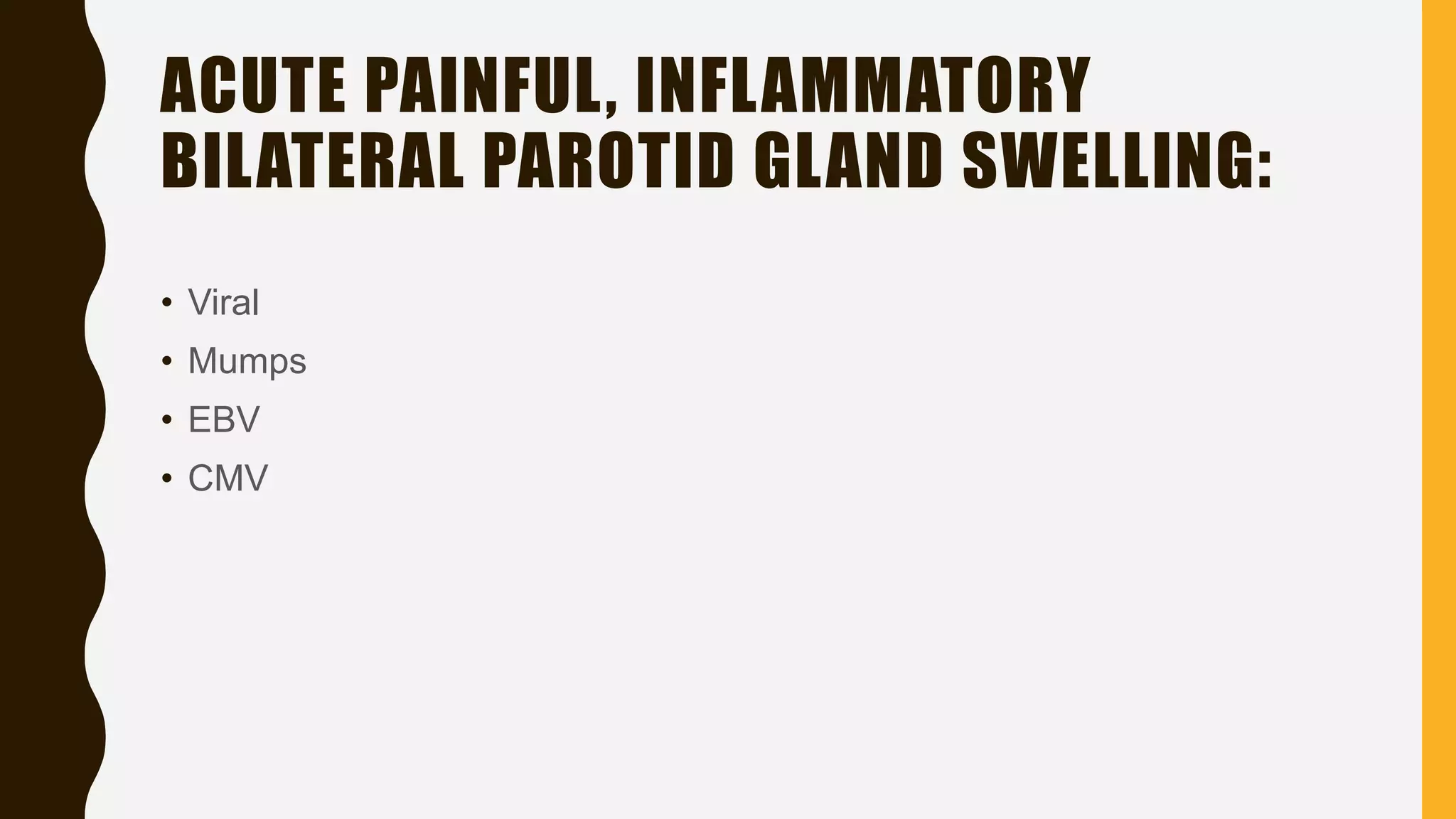 Parotid gland swelling | PPTX