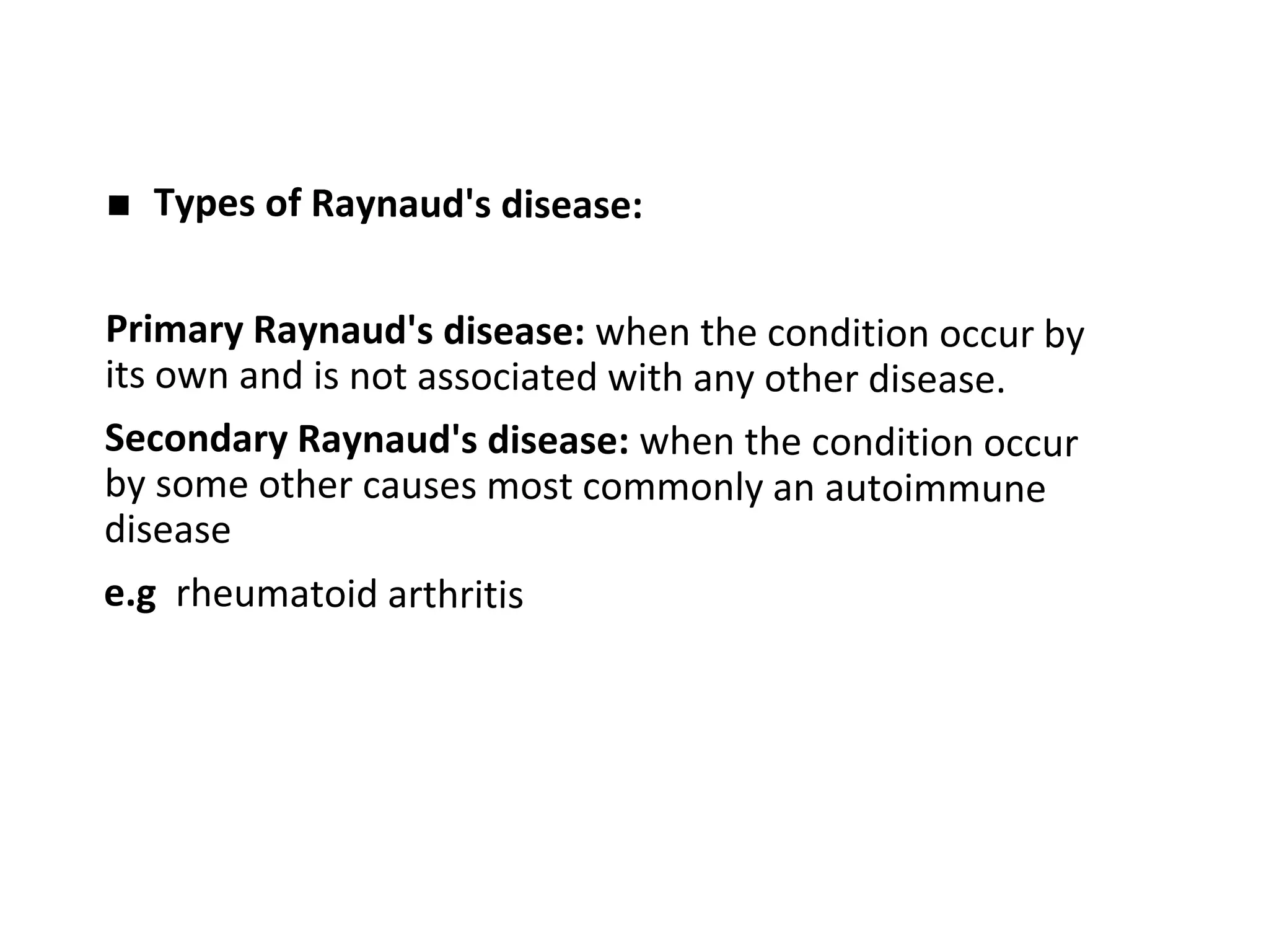 Raynaud's Disease | PPTX