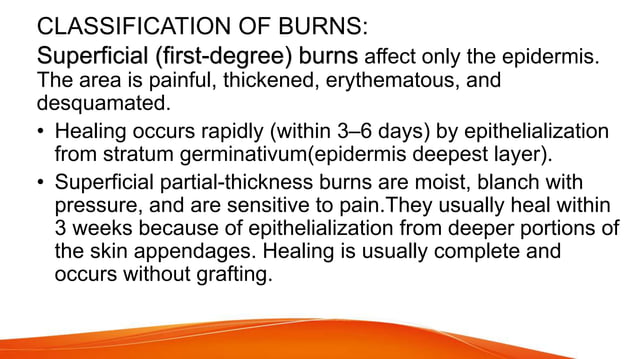 MANAGEMENT & TREATMENT OF BURN WOUND In Animals | PPTX | First Aid ...