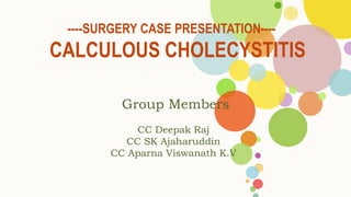 SURGERY PRESENTATION Choledocholithiasis | PPT