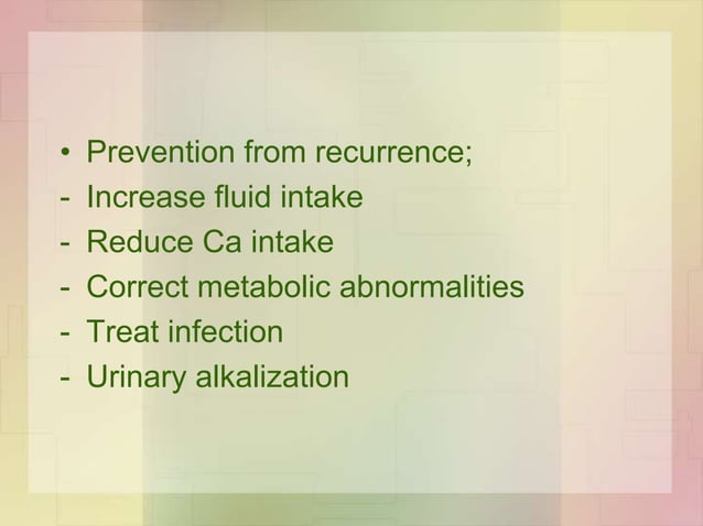 management of upper urinary obstruction | PPTX | Medical Health