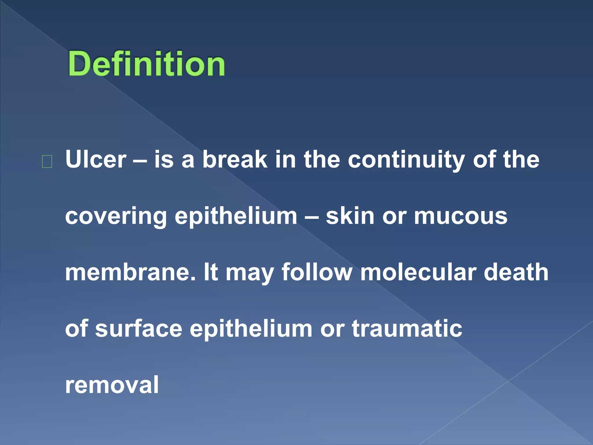 Evaluation Of Oral Ulcerations | PPTX