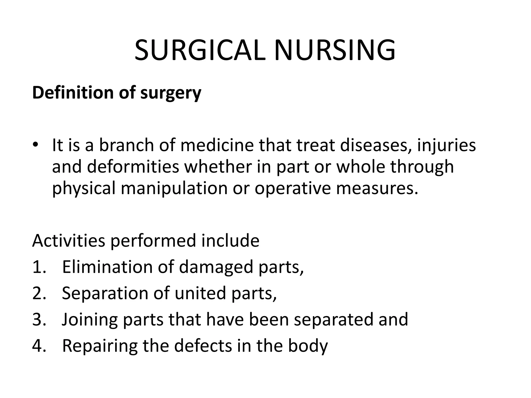 Surgery & Surgical Nursing 1 Intro ..pptx