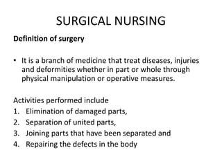 Surgery & Surgical Nursing 1 Intro ..pptx