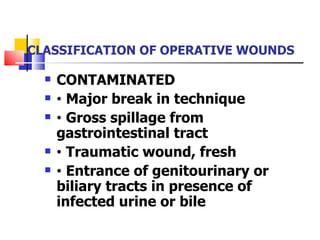 Surgical infections Control | PPT