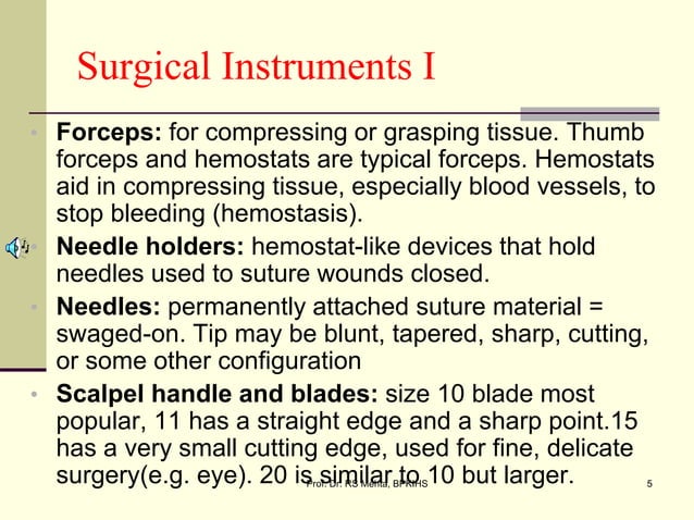 Surgical instruments, drains & catheters | PPSX