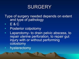 SURGICAL MANAGEMENT OF SEPTIC ABORTION | PPT | Debated Sensitive Social ...