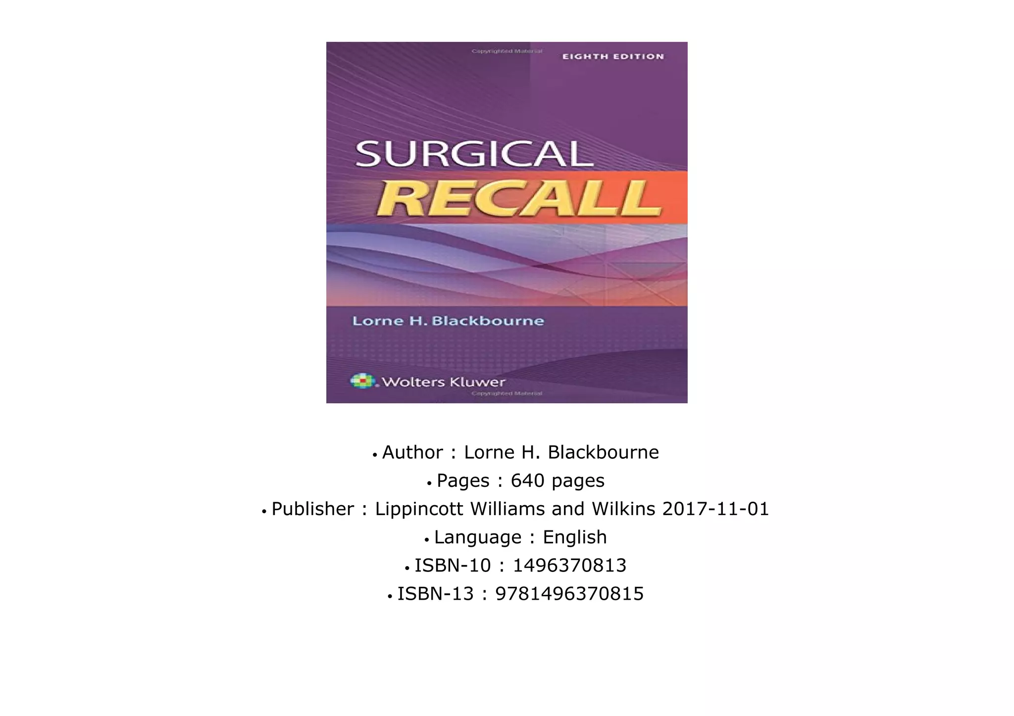 Surgical Recall | PDF