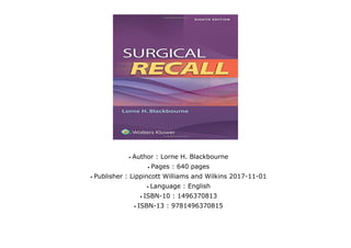 Surgical Recall | PPT