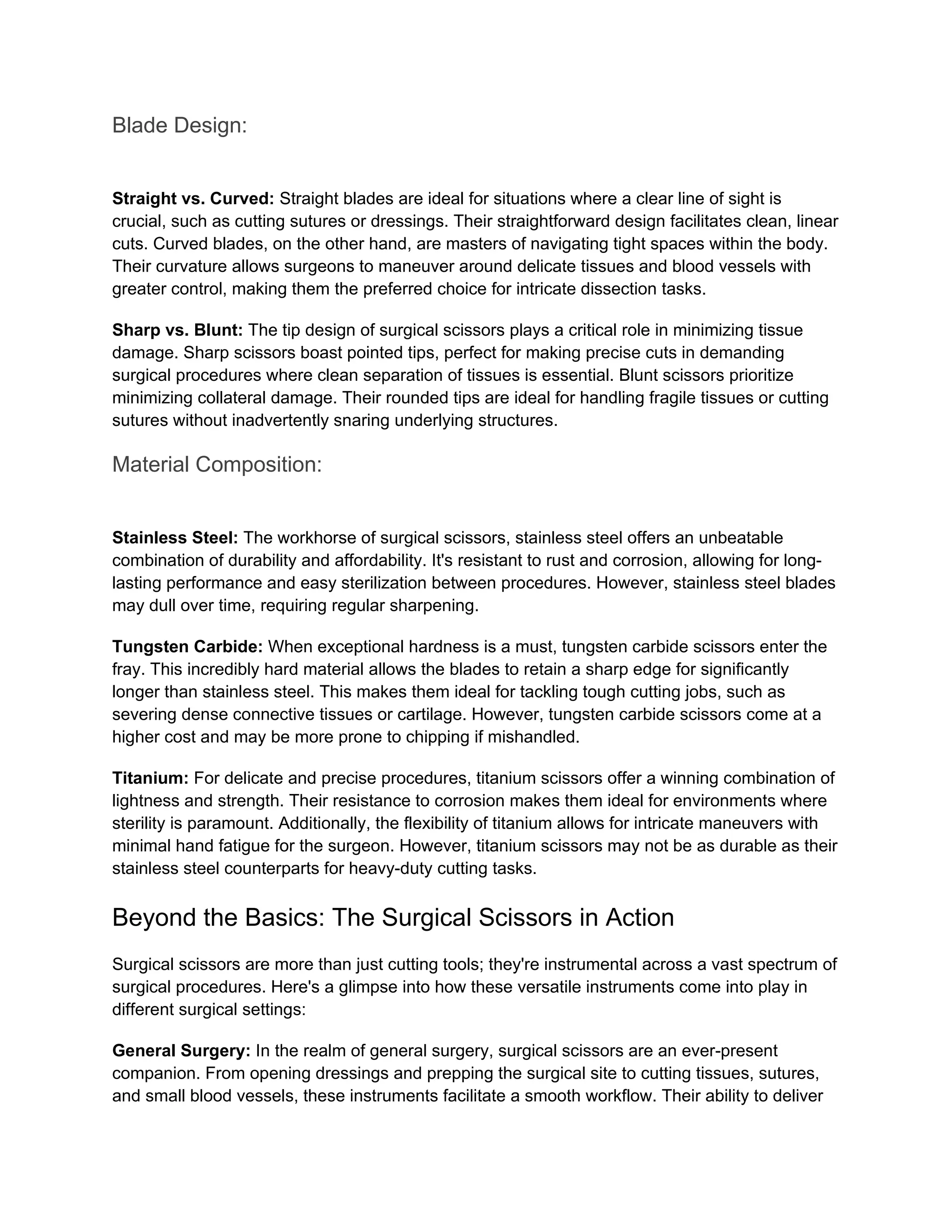 The Indispensable Instrument: A Deep Dive into Surgical Scissors | DOCX