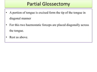 Surgical affection of tongue | PPTX
