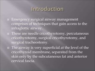 Surgical airway technique | PPT