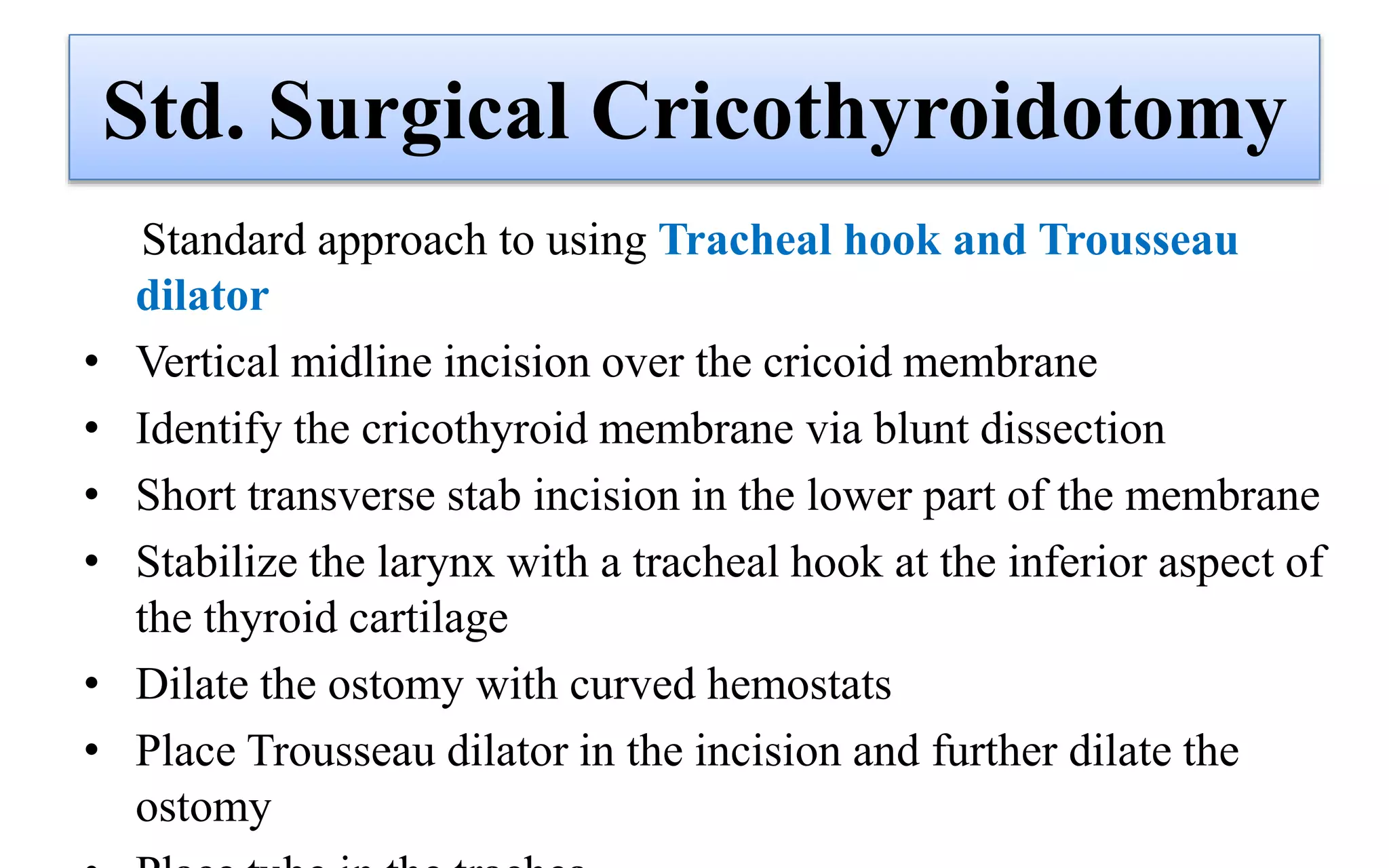 Surgical airway techniques | PPTX