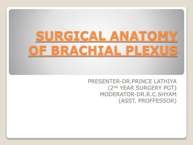 Anatomy of brachial plexus | PPT