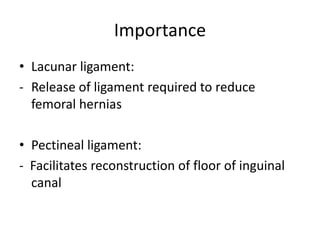 Surgical anatomy of inguinal hernia | PPTX